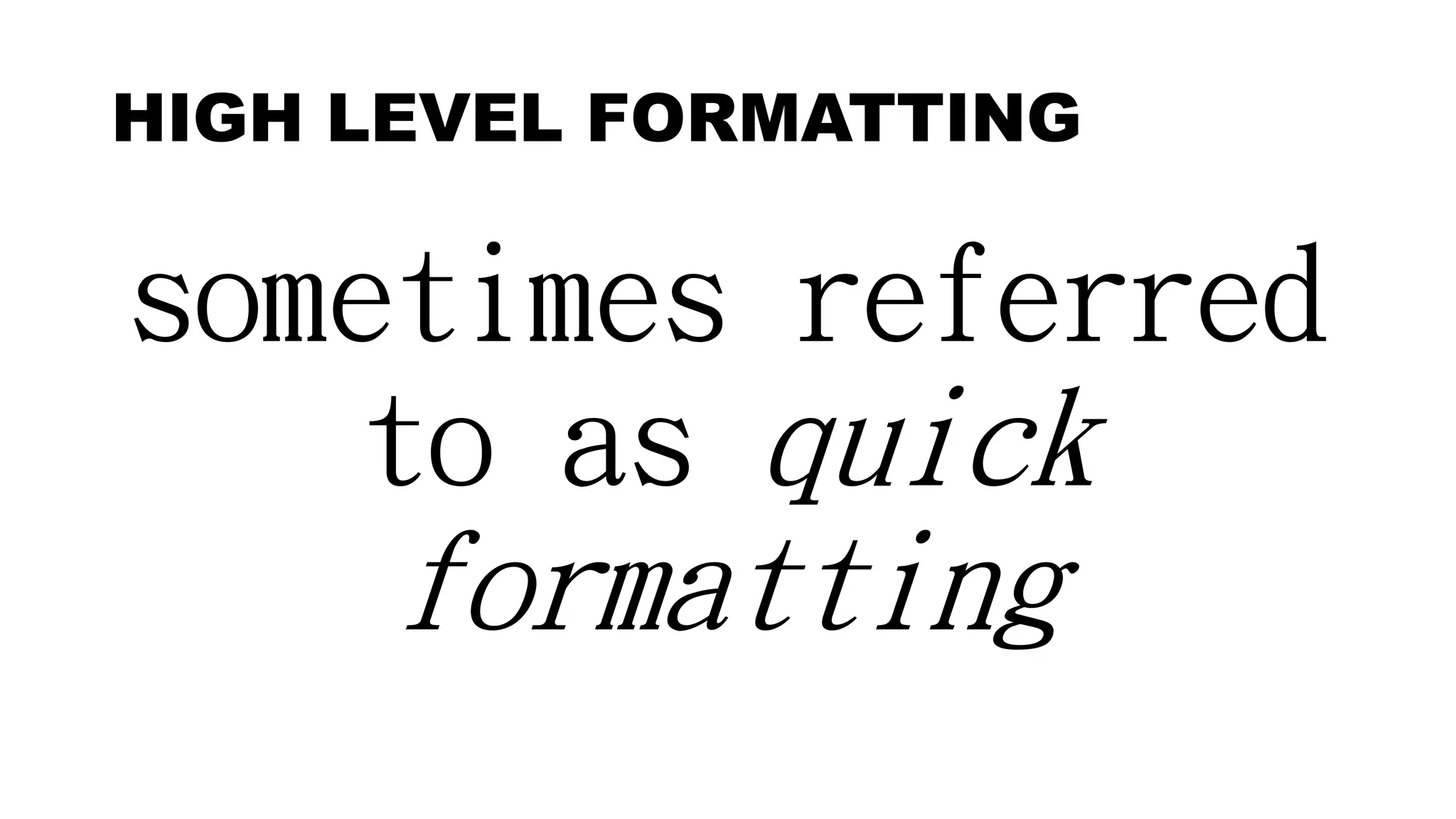 Disk formatting | PPTX
