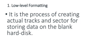 Disk Formatting operating system ppt presentation | PPT