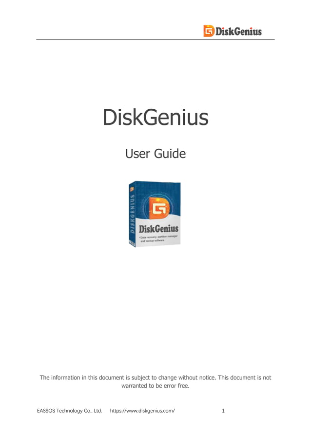 DiskGenius User Guide | PDF | Operating Systems | Computer Software and Applications