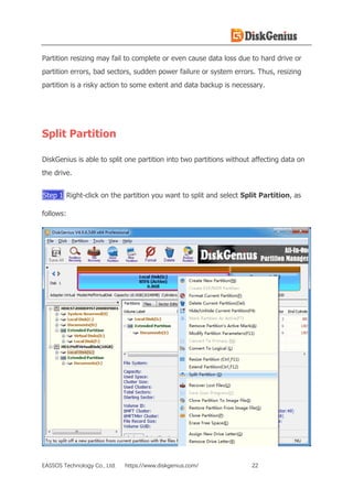 DiskGenius User Guide | PDF