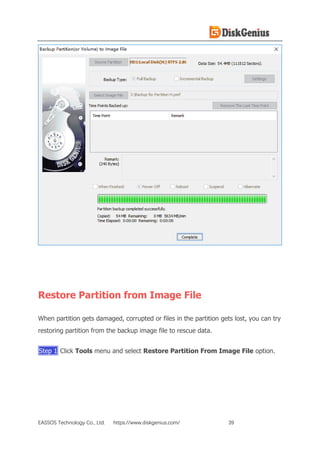 DiskGenius User Guide | PDF