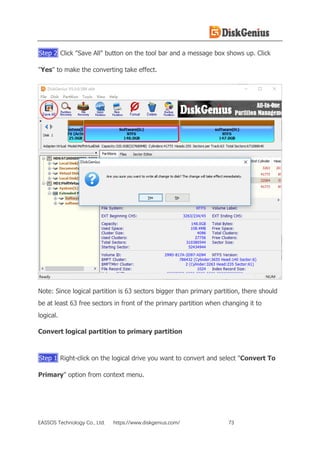 DiskGenius User Guide | PDF