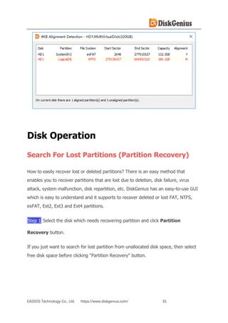 DiskGenius User Guide | PDF