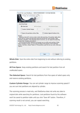 DiskGenius User Guide | PDF