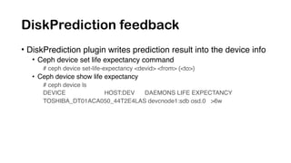 Disk health prediction for Ceph | PPT