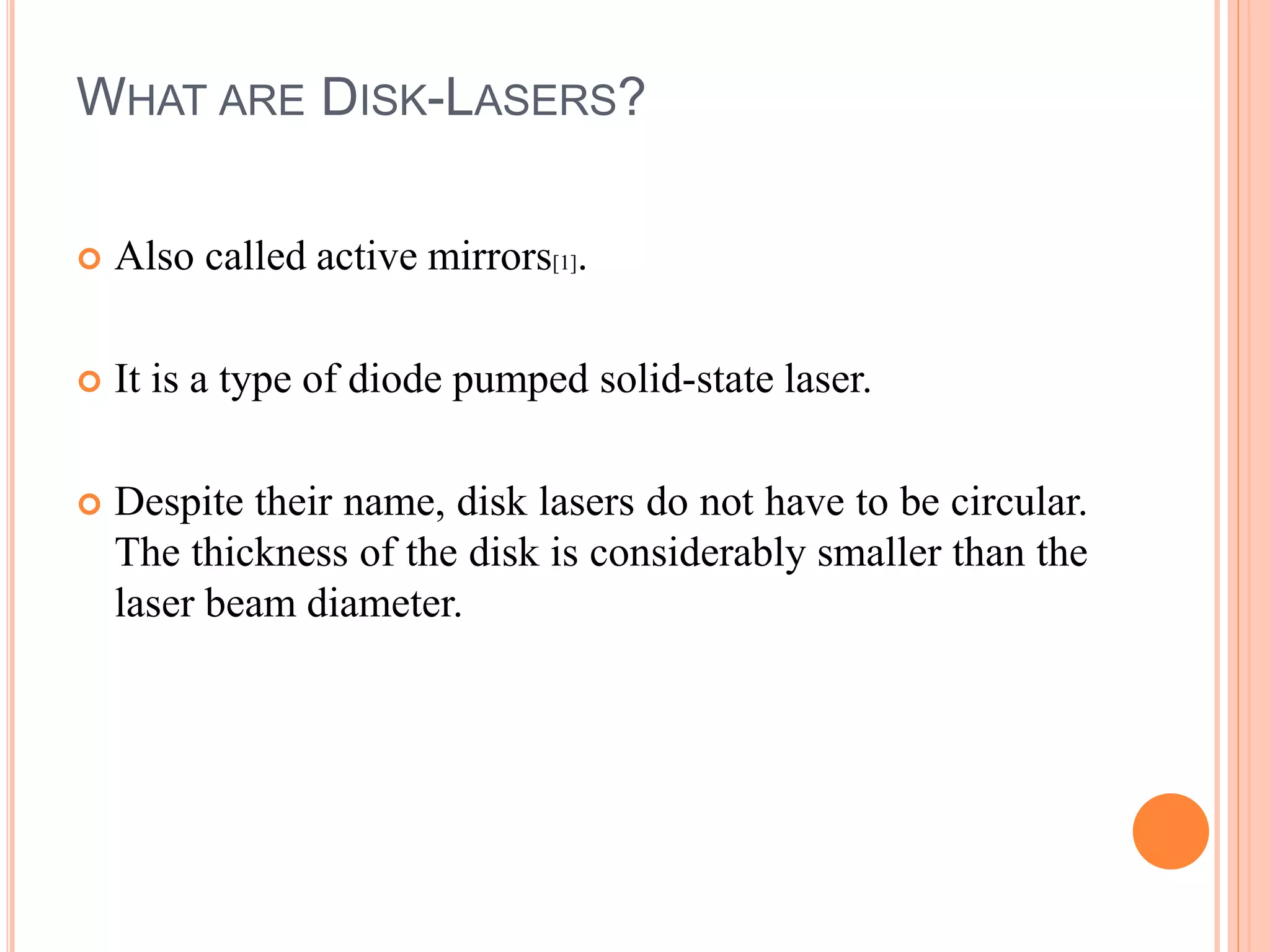 Disk laser | PPTX