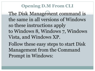 Disk management | PPTX