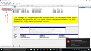 Disk Management Tool in Windows | PPT