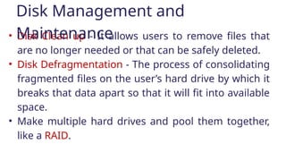 DISK MANAGEMENT.pptx................................. | PPT
