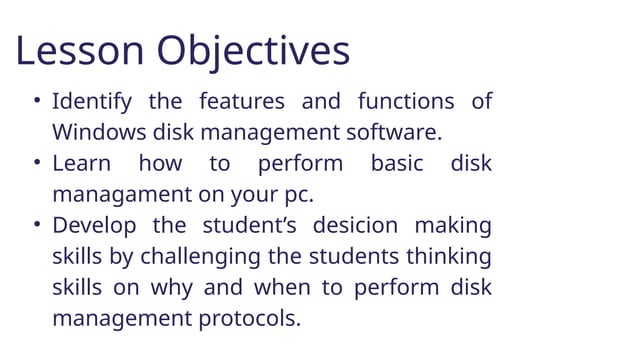 DISK MANAGEMENT.pptx................................. | PPT