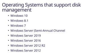 DISK MANAGEMENT.pptx................................. | PPT