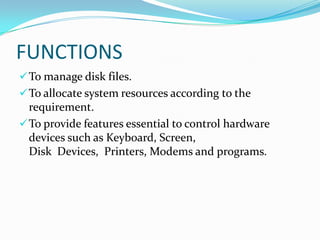 Disk operating system | PPTX