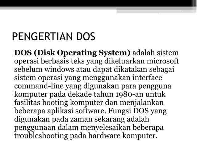 Disk operating system | PPT