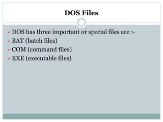Disk operating system | PPTX