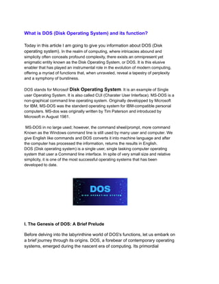 Disk operating system (DOS).PDF