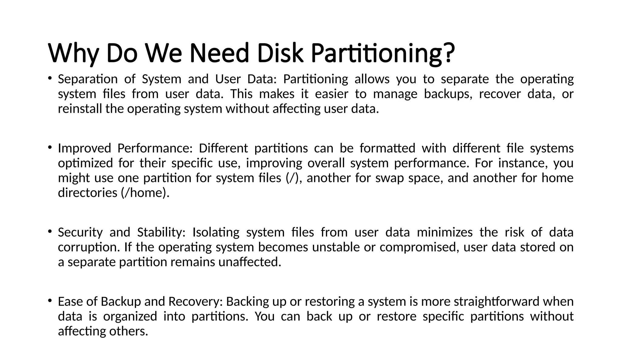 Disk Partitioning in red hat linux. pptx | PPTX