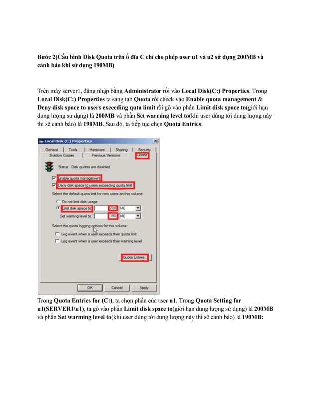 Disk quota | DOCX