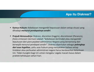 Diskresi dan Konflik Kepentingan | PDF