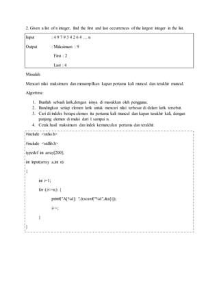 program pencarian data dengan bahasa C | DOCX