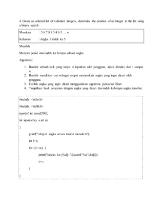 program pencarian data dengan bahasa C | DOCX