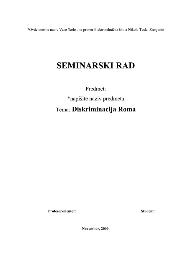 Diskriminacija roma | PDF