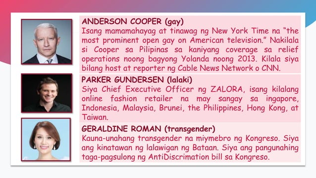 Diskriminasyon sa mga Lalaki, Babae at LGBT.pptx