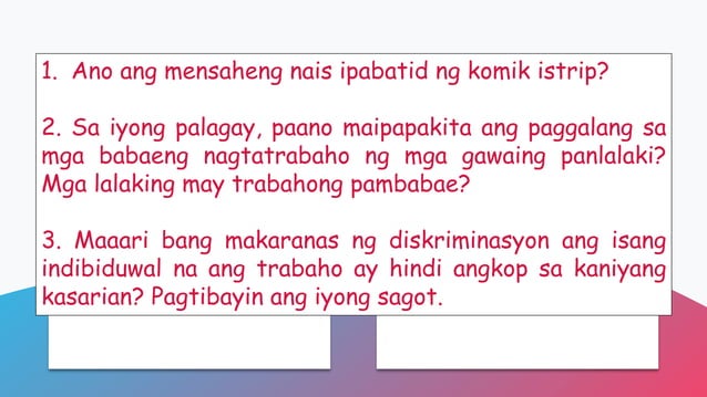 Diskriminasyon sa mga Lalaki, Babae at LGBT.pptx