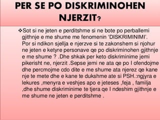 Diskriminimi | PPT