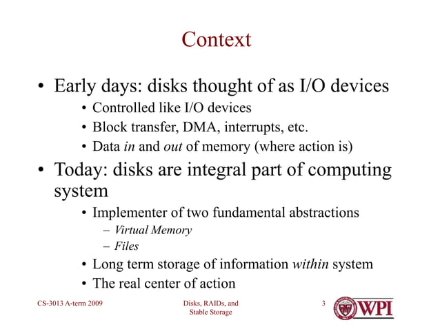 Disks and Stable Storage.ppt