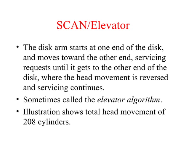 Explained Disk Scheduling Algo ... | PPT