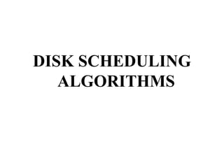 Explained Disk Scheduling Algo ... | PPT