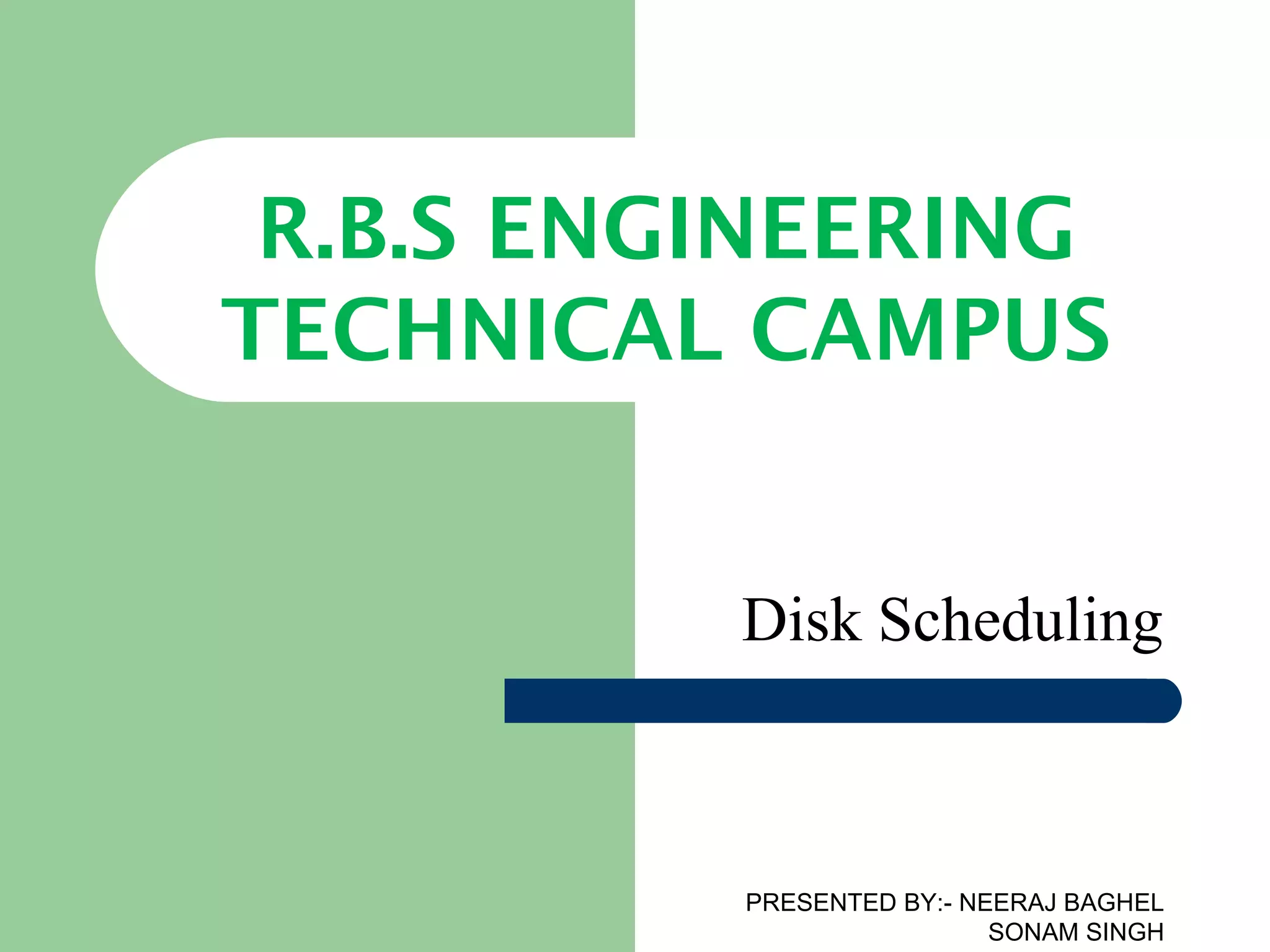 Disk scheduling | PPT