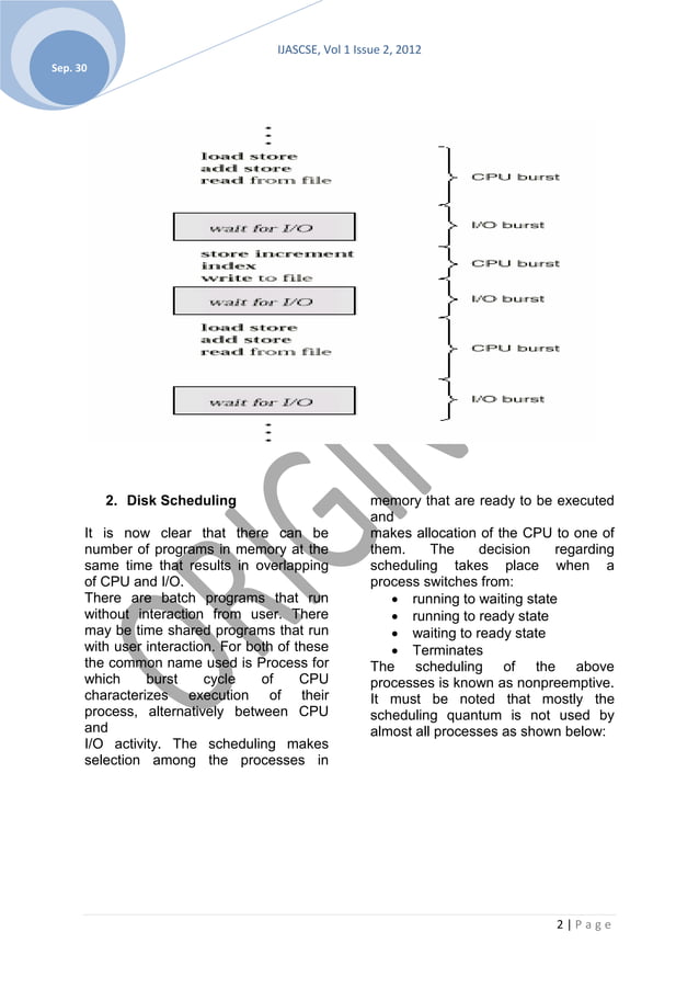 Disk scheduling | PDF
