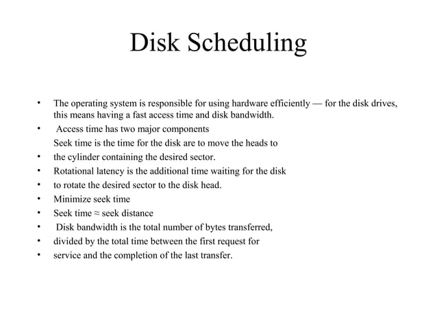 Disk scheduling | PPT