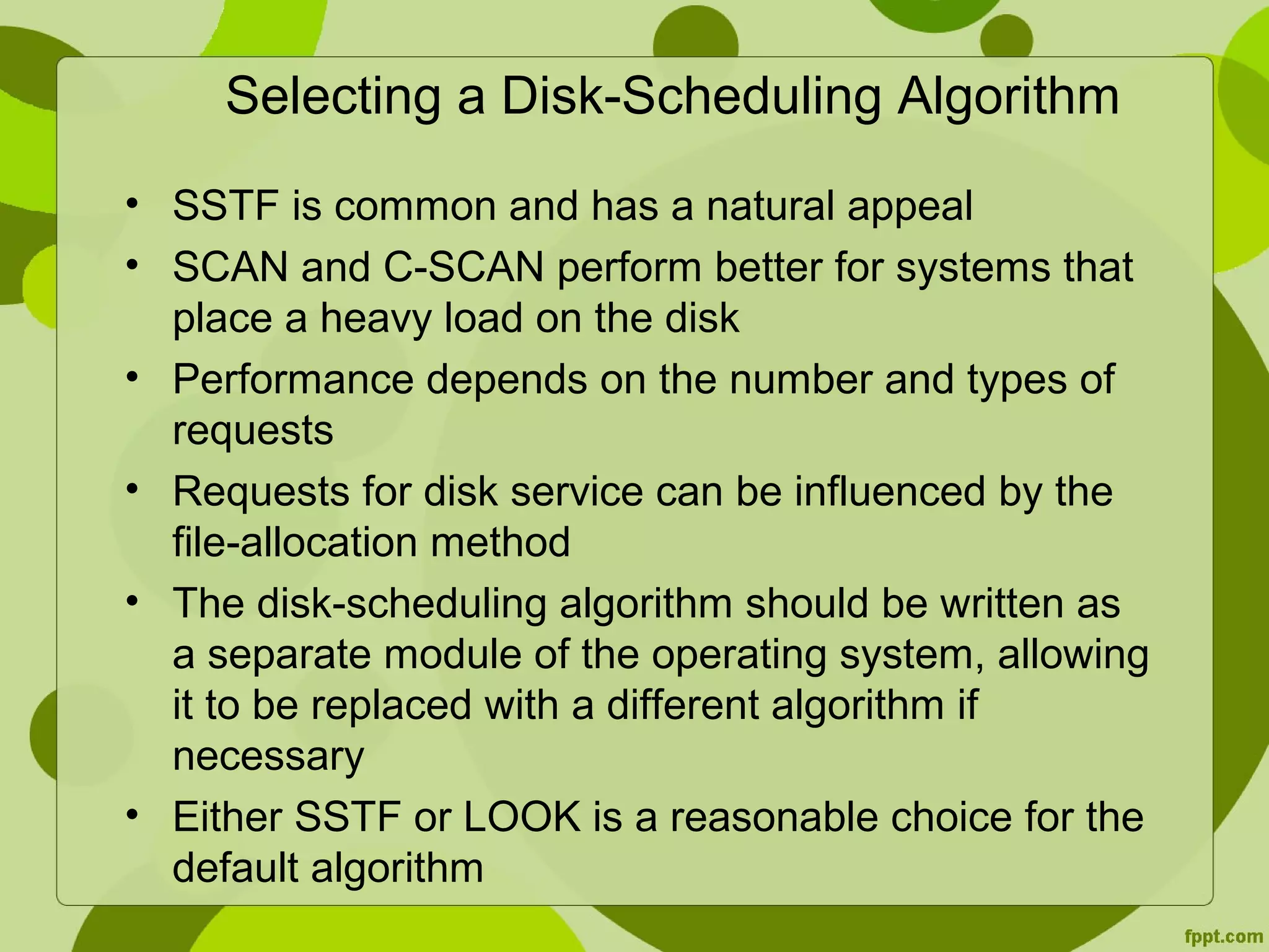 Disk scheduling | PPT