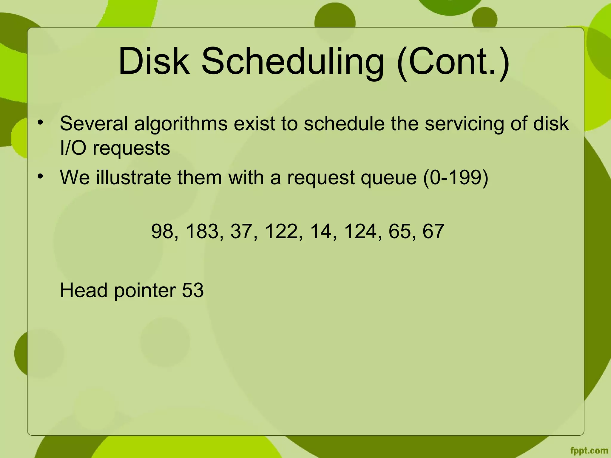 Disk scheduling | PPT