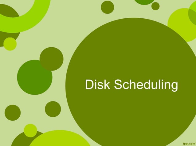 Disk scheduling | PPT