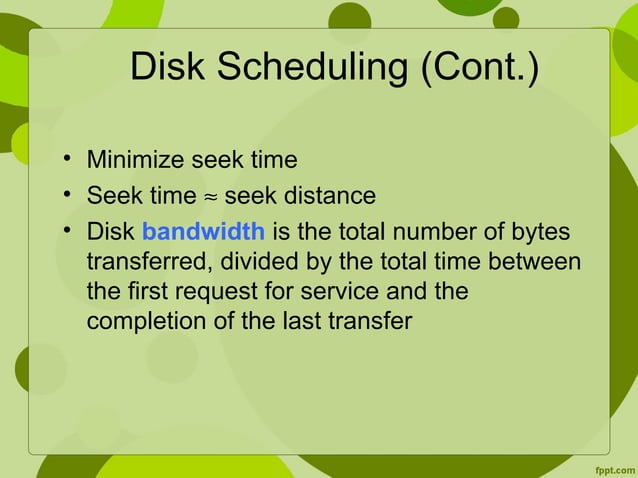 Disk scheduling | PPT