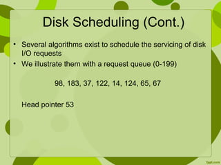 Disk scheduling | PPT