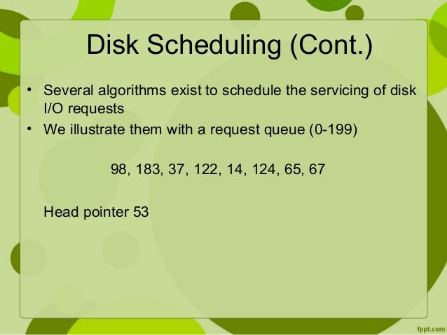 Disk scheduling