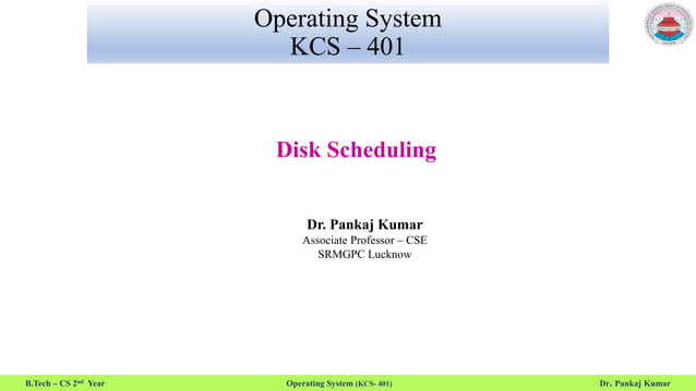 Disk Scheduling | PPT