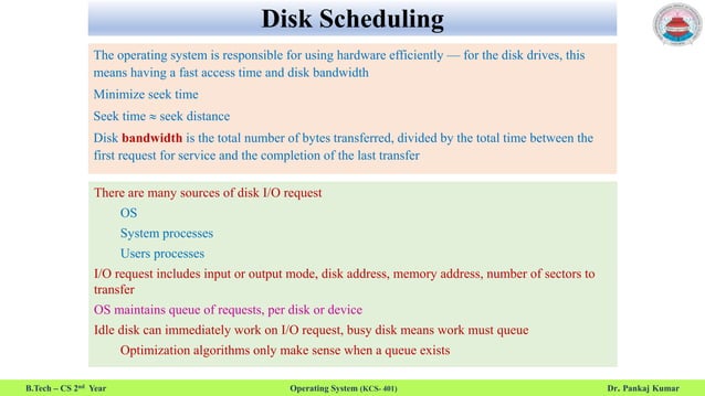 Disk Scheduling | PPT