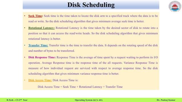 Disk Scheduling | PPT