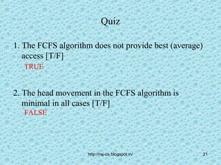 Disk scheduling.49 | Operating Systems | Computer Software and Applications