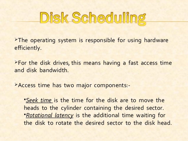 Disk scheduling algo os