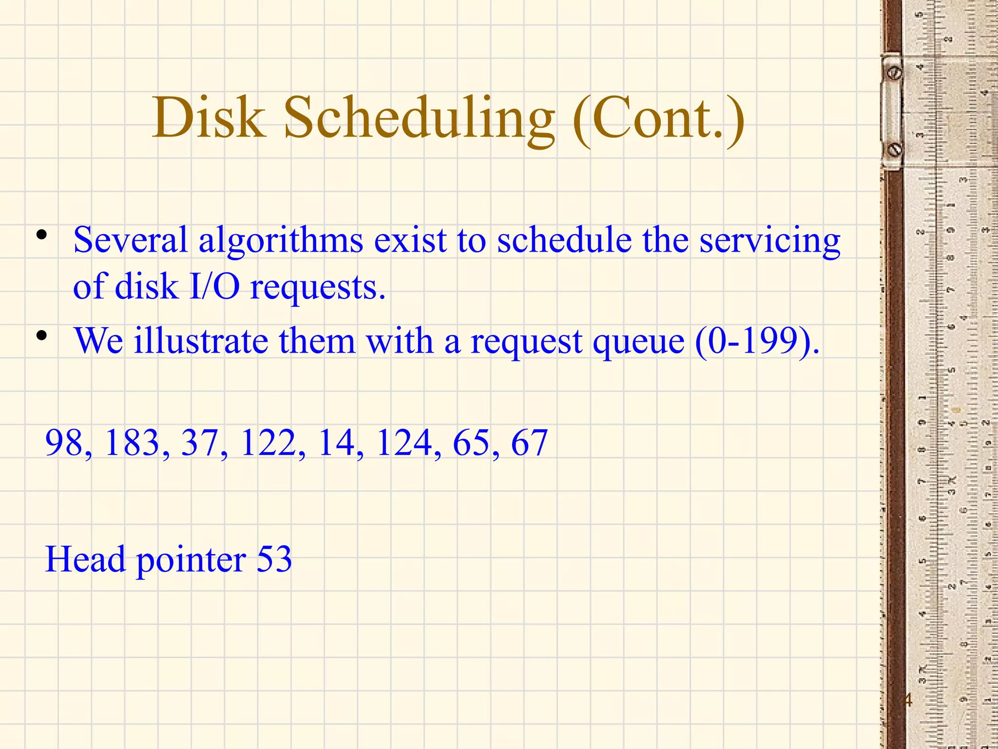 Disk Scheduling Algorithms | PPT