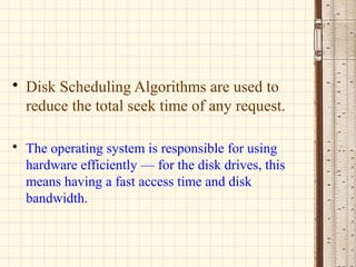 Disk Scheduling Algorithms | PPT