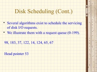 Disk Scheduling Algorithms | PPT