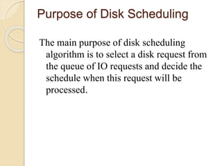 Disk scheduling & Disk management | PPTX