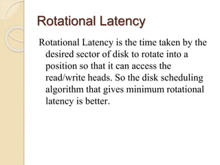 Disk scheduling & Disk management | PPTX